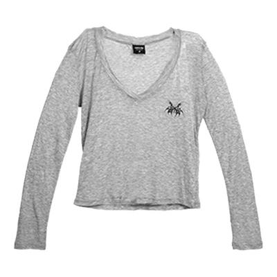 CBXLAB街舞潮牌显瘦慵懒深V随性辣妹罩衫美式街头简约百搭长袖女