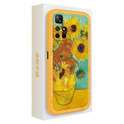 梵高油画适用小米红米note11pro手机壳Redminote11新款Redmi星空向日葵硅胶pro+套por5G4g114g115g11s十noto