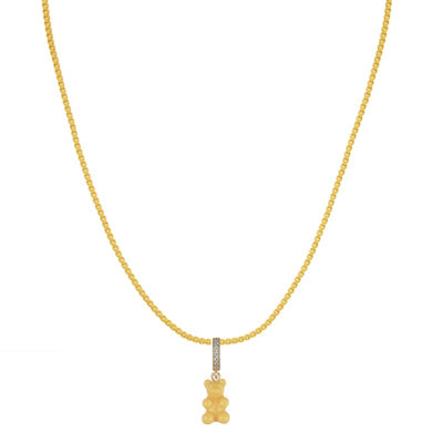 熊吊坠项链情侣闺蜜沈梦辰彩色链