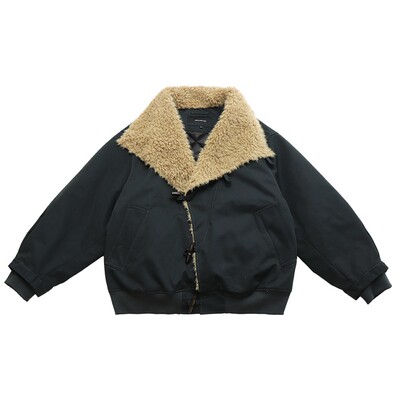 长短两款大翻毛领绗棉保暖棉服