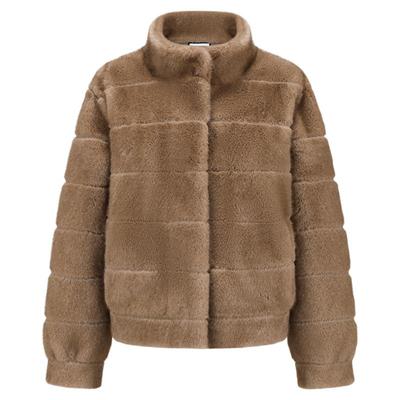 SHROENRO复古横条纹仿貂毛皮草