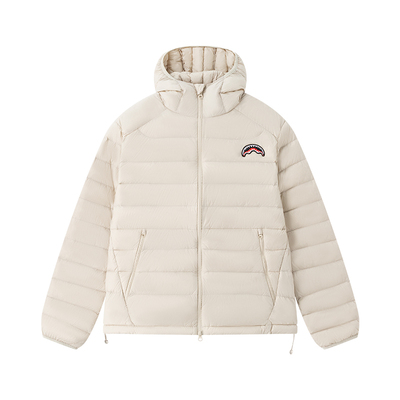 SG鲨鱼嘴白鸭绒轻薄连帽羽绒服