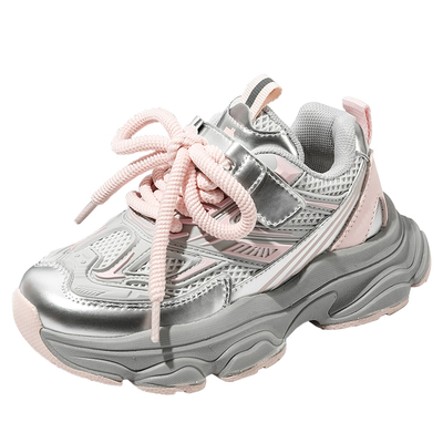 百丽童鞋男女童透气老爹鞋