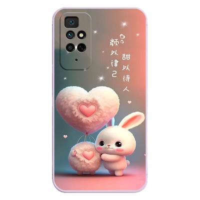 小米redmi红米note11 4G版手机壳21121119SC硅胶软壳redminote114g全包防摔男女可爱卡通新款高级感外壳兔子