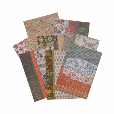 棕熊家贴纸复古老花布打底背景贴