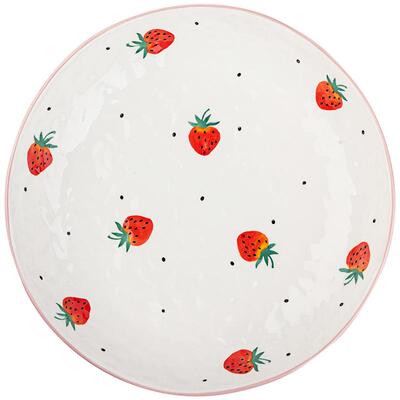 可爱草莓ins风早餐网红碗碟套装