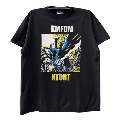 XTORT KMFDM乐队chic嘻哈摇滚复古潮流暗黑潮牌短袖T恤
