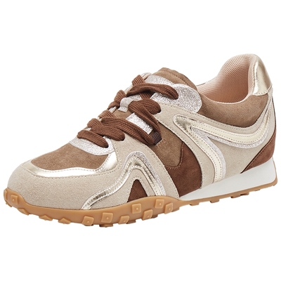 真美诗隐形内增高复古德训鞋