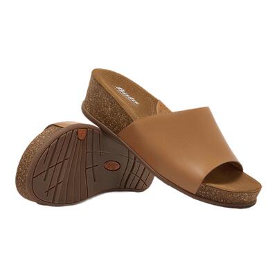 Bata海岸遐想商场新款羊皮厚软底一字凉外穿拖鞋AYX02BT5