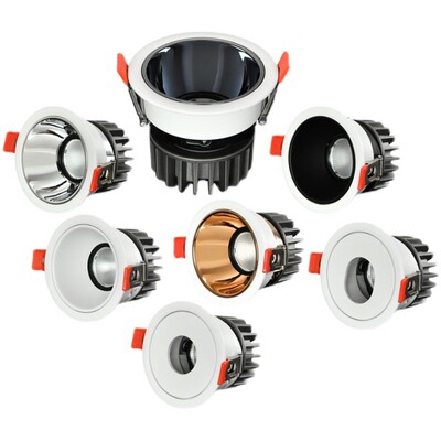 LED防眩射灯三色变光110V220V