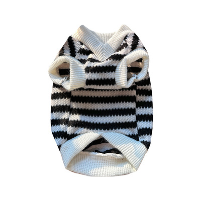 袋袋猫 条纹宠物毛衣马甲 猫咪狗狗小型犬比熊秋冬衣服小狗毛衣