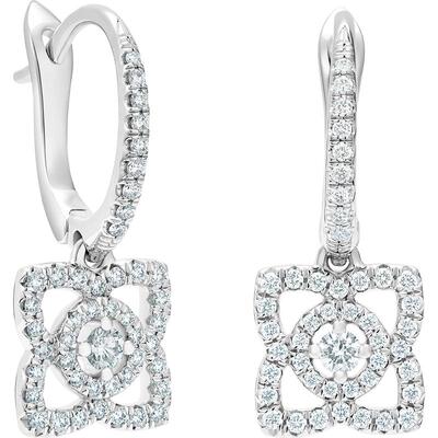 戴比尔斯lotus钻石耳环