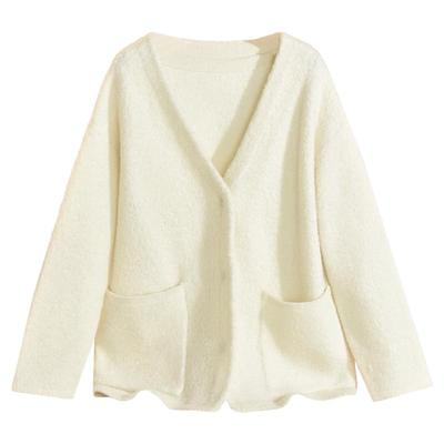 温柔风慵懒风羊毛开衫毛衣