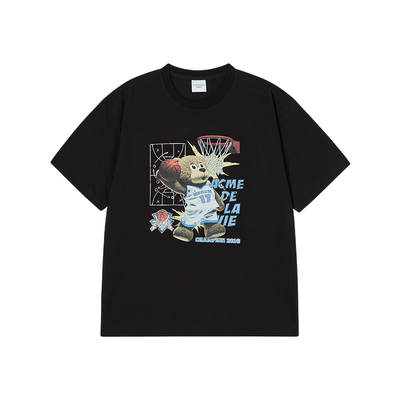 ADLVAC熊篮球纯棉宽松T恤