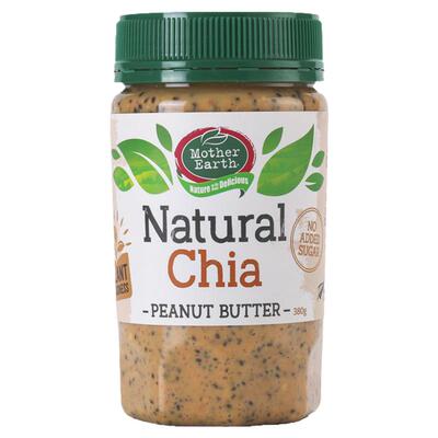 新西兰妈妈农场无添加蔗糖奇亚籽花生酱380克chia peanut  butter