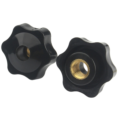 梅花手柄螺母六星手拧胶木把手通孔盲孔旋钮螺母帽M4M5M6M8M10M12