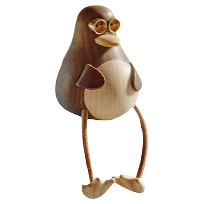 原上城实木可爱桌面摆件