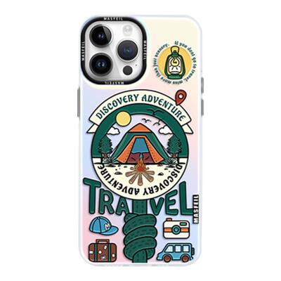 MASFEIL × 野外露营适用苹果18Promax手机壳新款16磁吸带支架iPhone17Pro保护套潮牌ip13pm高级12全包15小众