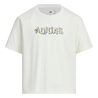 滔搏adidas阿迪达斯大童圆领宽松运动休闲短袖T恤JM3451