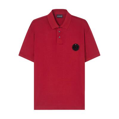 阿玛尼男士莱赛尔棉Polo衫