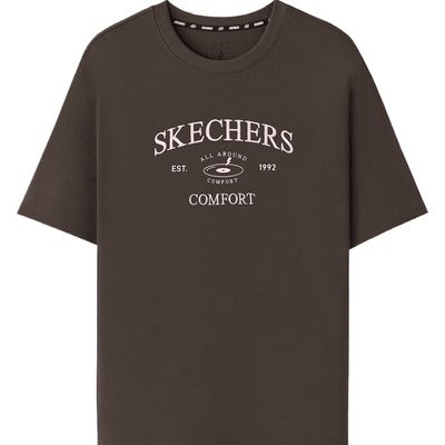 SKECHERS斯凯奇女子运动休闲短袖T恤L325W012-05U5