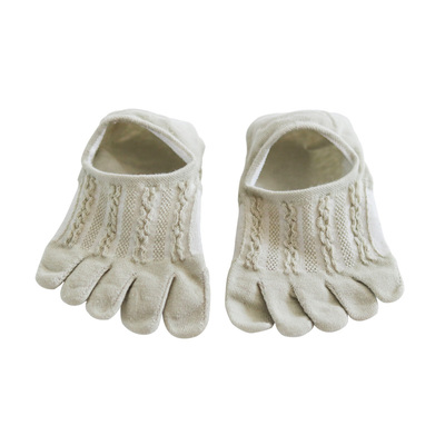 纯棉防臭四季不脱跟分趾五指袜