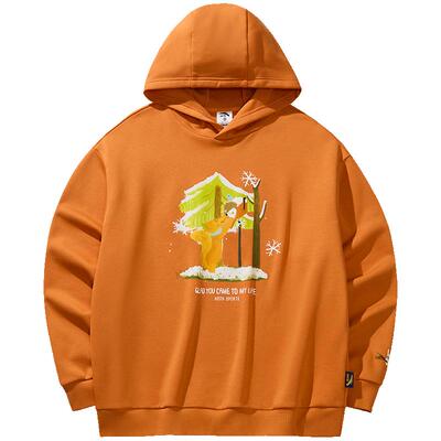 安踏狐狸卜联名连帽卫衣加绒上衣