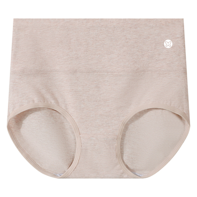 Deanfun高腰纯棉女内裤高腰无痕全棉裆抗菌收腹包臀平角裤 有大码