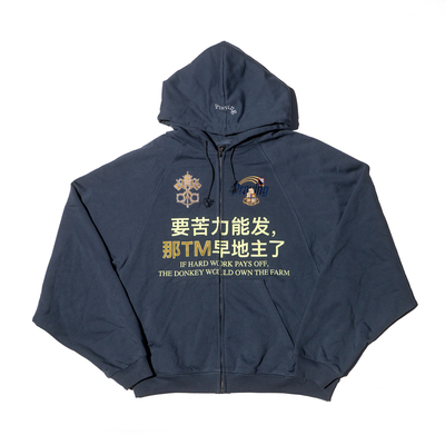 Praying印花拉链连帽卫衣26秋