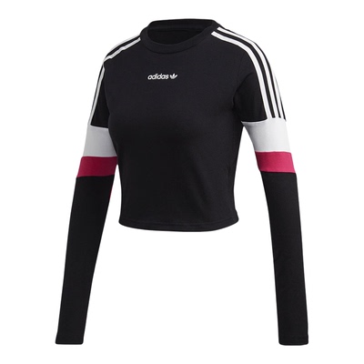 阿迪达斯印花运动宽松长袖上衣