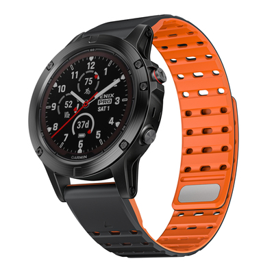 适用佳明手表飞耐时QuickFit 22mm泰铁时快拆970磁吸透气硅胶表带