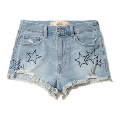 hollister现货专柜正品高腰热裤