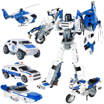 儿童合金摩托变形机器人