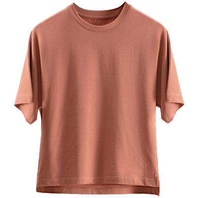 莫代尔棉休闲短款上衣女短袖t恤