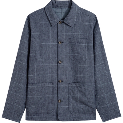 布克兄弟26男士棉麻外套