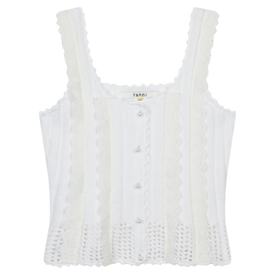 tanni甜美简约百搭针织背心