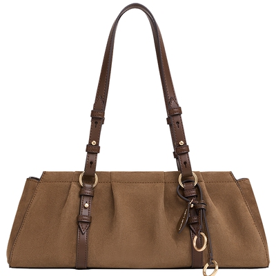 CHARLES&KEITH25冬新款CK2-30671819-1绒面包挂腋下法棍包饺子包