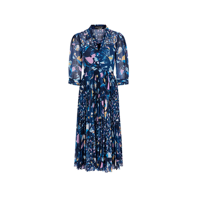 MARYLING衬衫式中袖连衣裙