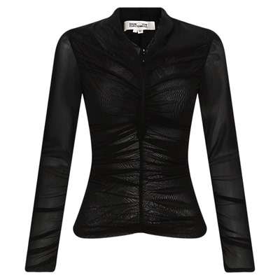 DVF经典黑V领打底衫上衣