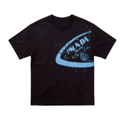 欧货潮牌男士落肩几何印花T恤