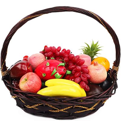 【工厂高品质】水果篮柳藤编花篮