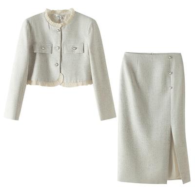 zklin粗花呢小香风时尚套装2023
