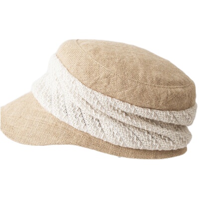 matureha百搭黄麻鸭舌帽