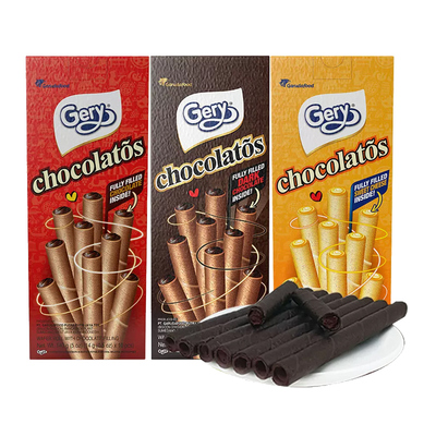 印尼进口芝莉黑巧克力味夹心卷