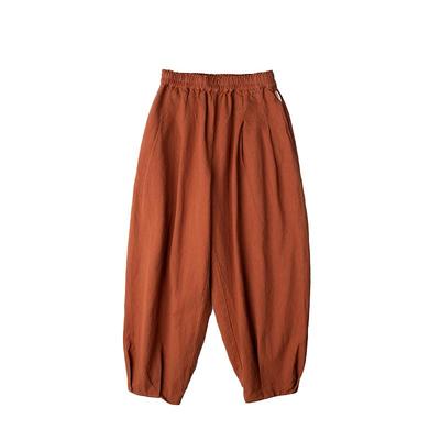 【照本堂女装】秋季新款棉麻长裤女10支高端亚麻国风南瓜裤W22356