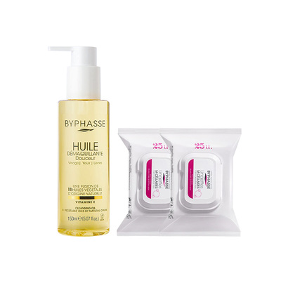 BYPHASSE蓓昂斯卸妆油150ML+净颜卸妆水500ML温和敏感肌卸妆正品