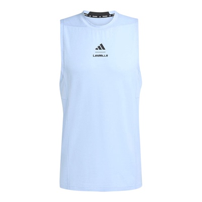 Adidas/阿迪达斯正品LESMILSTANKTOP新款男浅蓝色背心KD4348