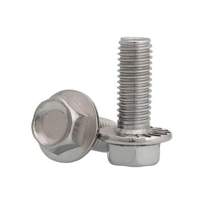 304不锈钢法兰面螺栓防滑外六角