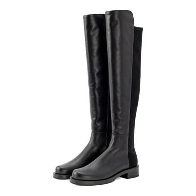 Stuart Weitzman潮流简约女士拼接色中跟过膝靴银泰百货 301574