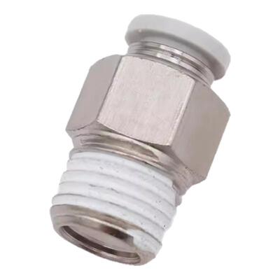 PC外螺纹直通气管快速接头PC4/6/8APC/APL/PL弯头6mm8mm10m